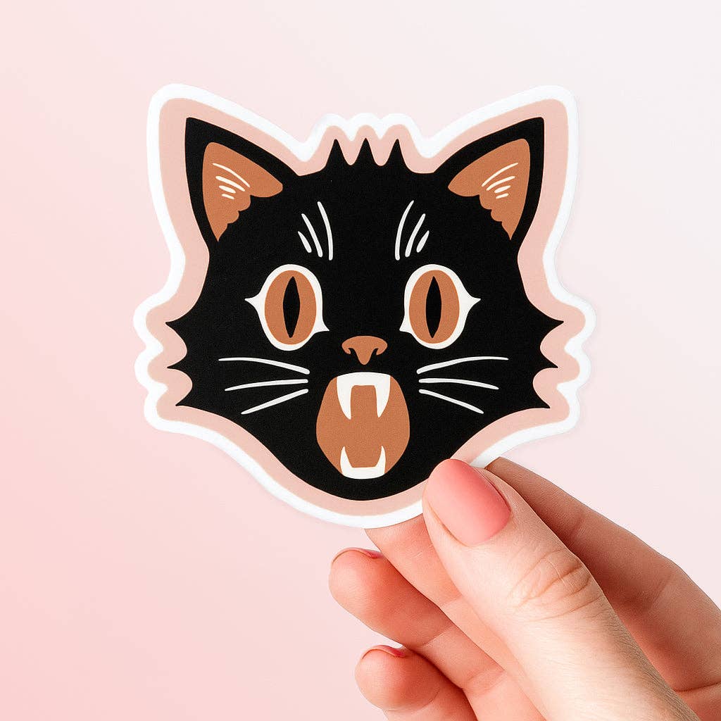 Spooky Kitty Sticker | Halloween – Rooted